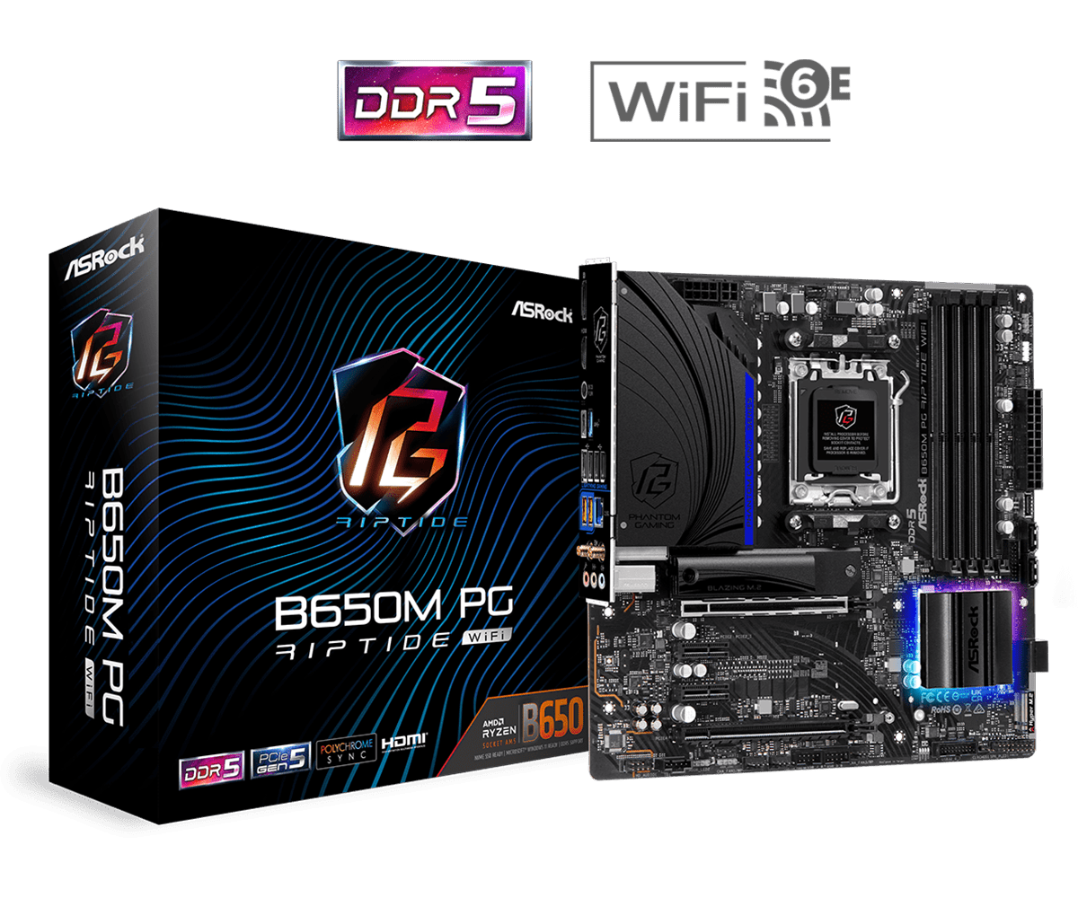 Mainboard ASRock B650M PG Riptide - Envis PC Mainboard ASRock B650M PG Riptide - Envis PC