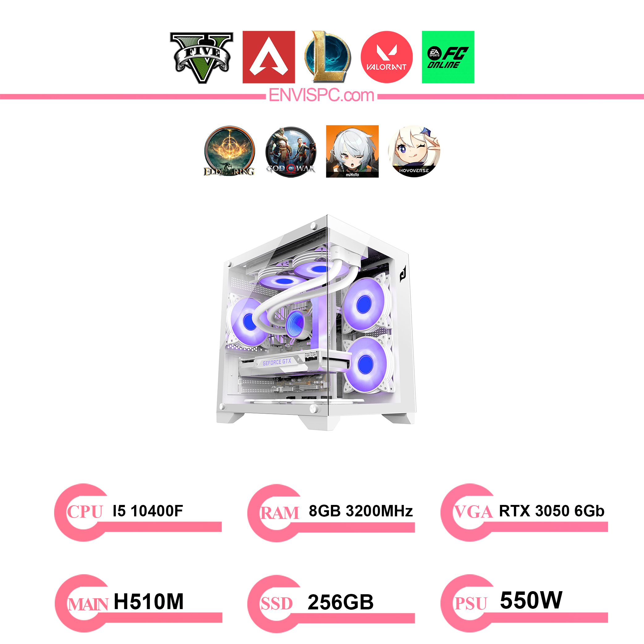 Cấu Hình EVG Gaming - T1 Five Star | i5 10400F - Envis PC